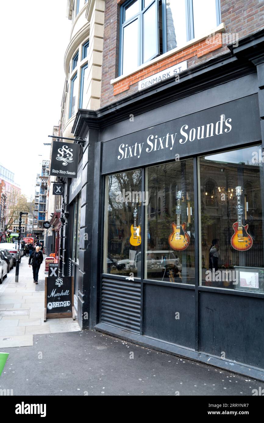 Sixty six sounds, music shop on london's Tin pan alley , Denmark Street ...