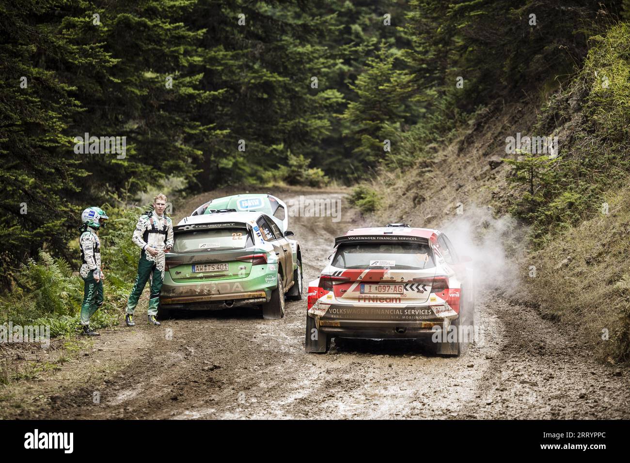 30 Miko MARCZYK (POL), Szymon GOSPODARCZYK (POL), SKODA FABIA RS, RC2, Rally2, action during the ...