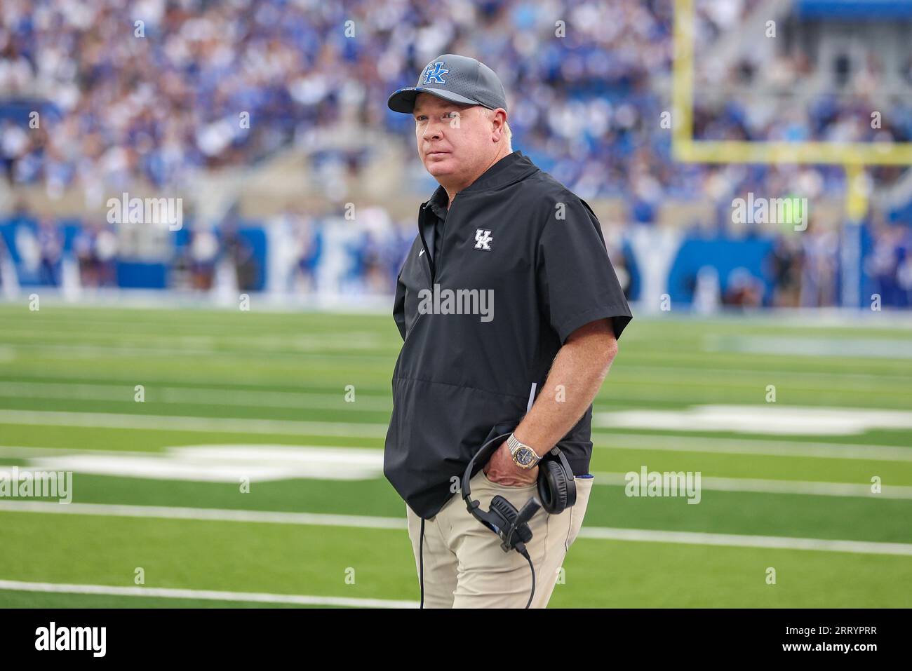 Lexington, KY, USA. 9th Sep, 2023. Kentucky head coach Mark Stoops on ...