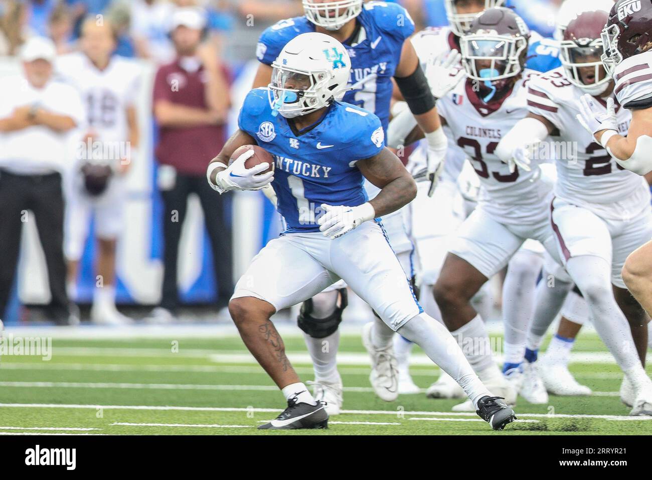 Lexington, KY, USA. 9th Sep, 2023. Kentucky's Ray Davis (1) during the ...