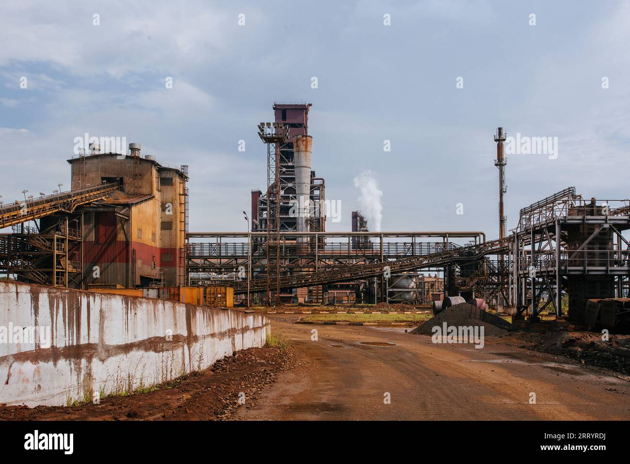 Large briquetted iron making furnace Stock Photo - Alamy