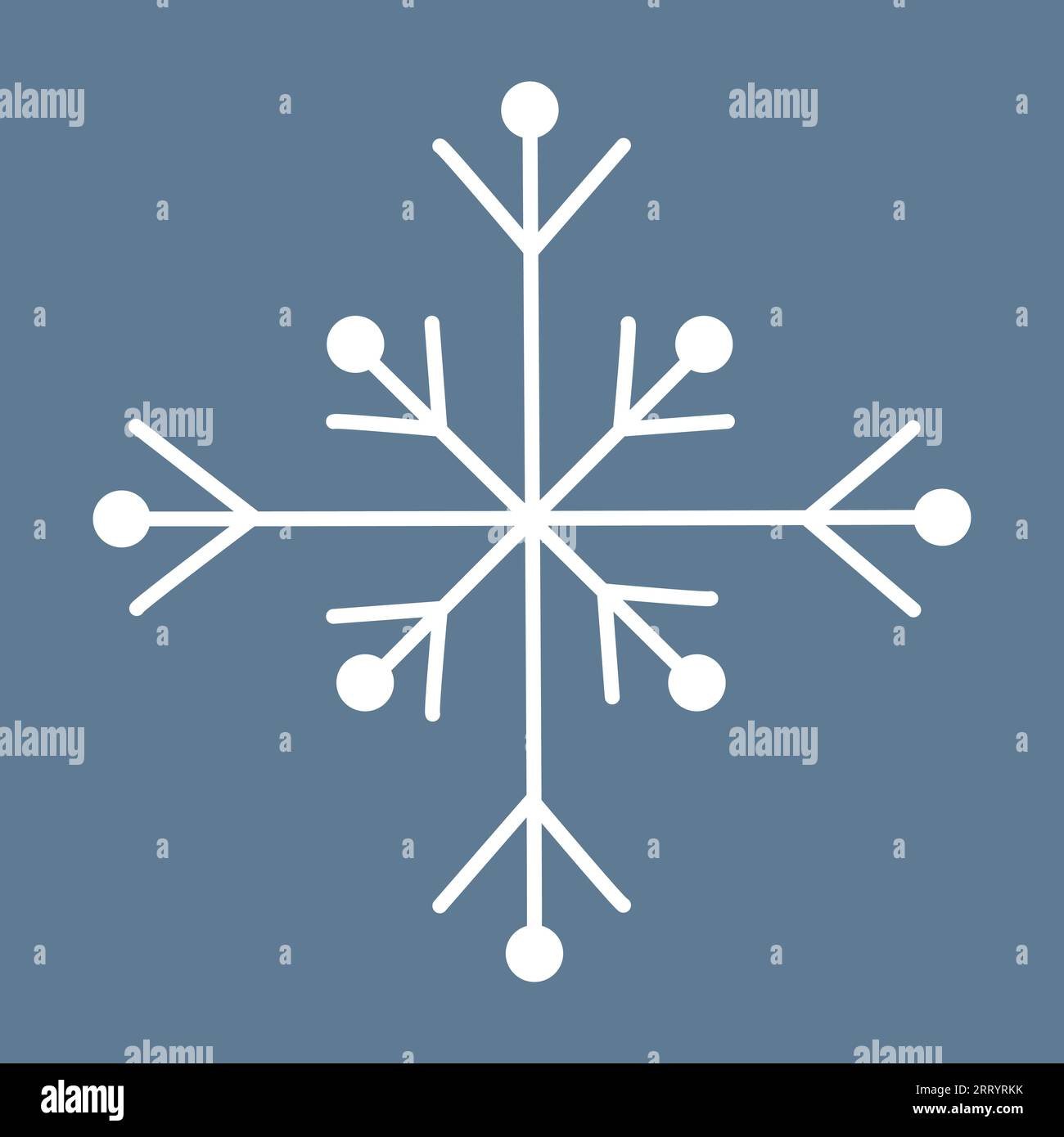 Beautiful snowflake, winter design element, flat vector illustration ...