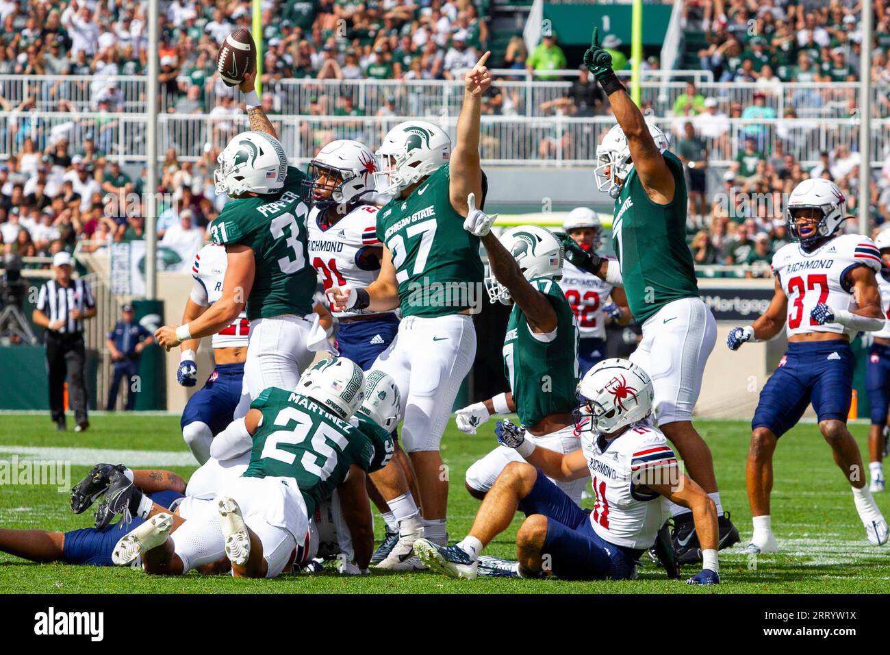 East Lansing, Michigan, USA. 9th Sep, 2023. Michigan State long snapper ...