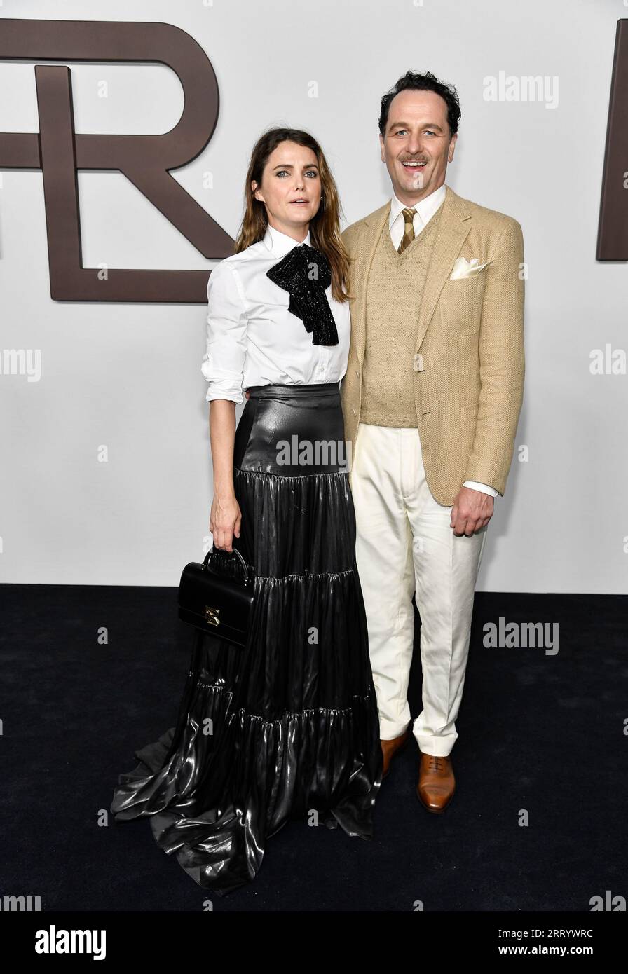 Keri Russell, left, and Matthew Rhys attend the Ralph Lauren Spring ...