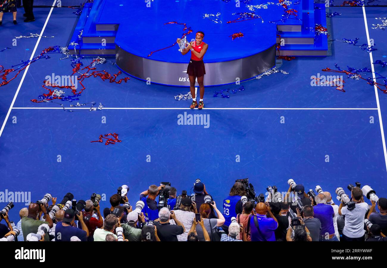 Flushing Meadow, United States. 09th Sep, 2023. Coco Gauff poses for ...