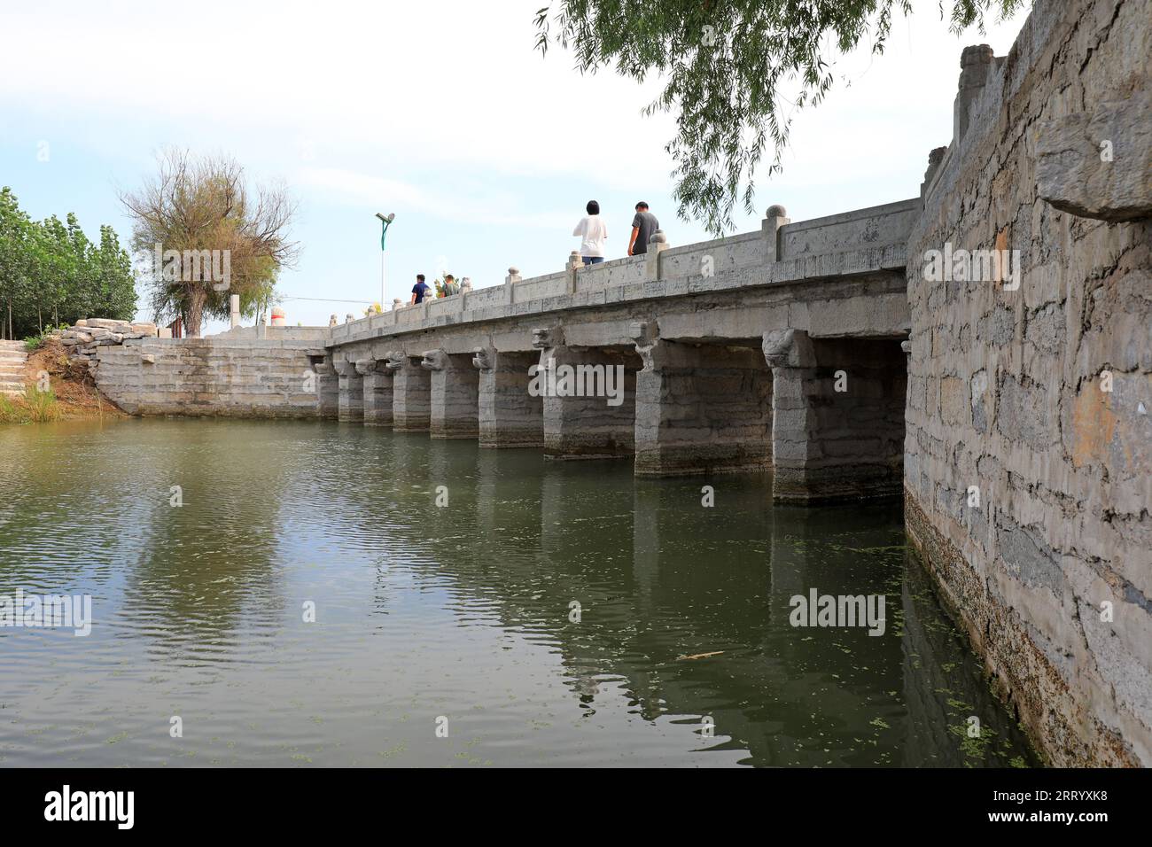 Scenery of Chinese traditional stone bridge architecture, North China ...