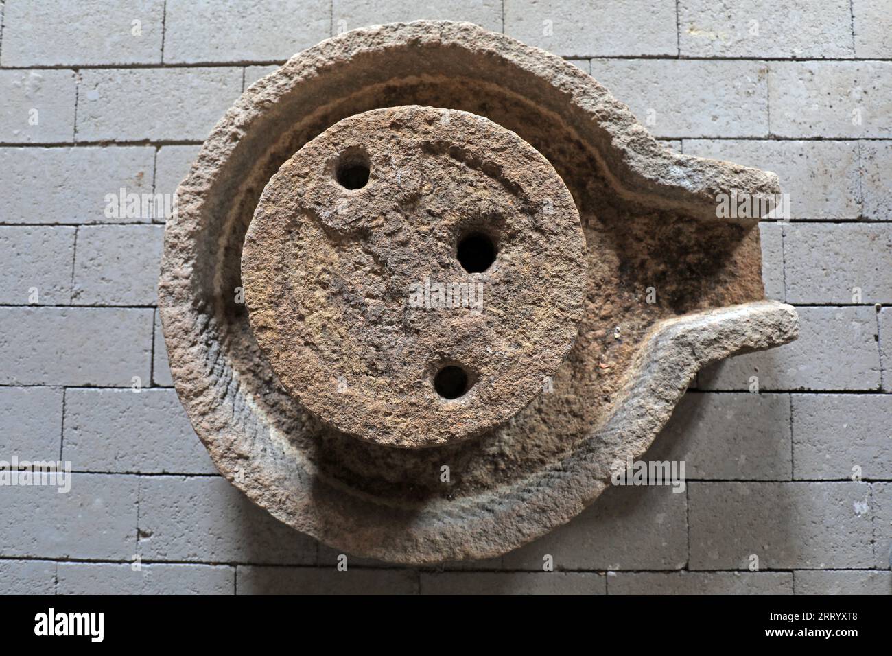 Traditional Chinese stone mill, closeup of photo Stock Photo - Alamy