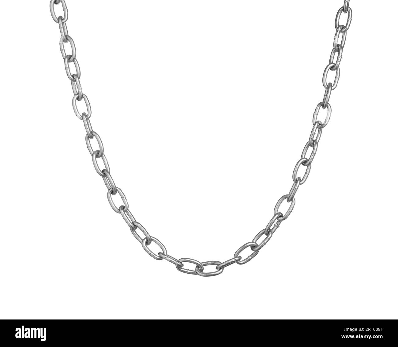 One common metal chain isolated on white Stock Photo - Alamy