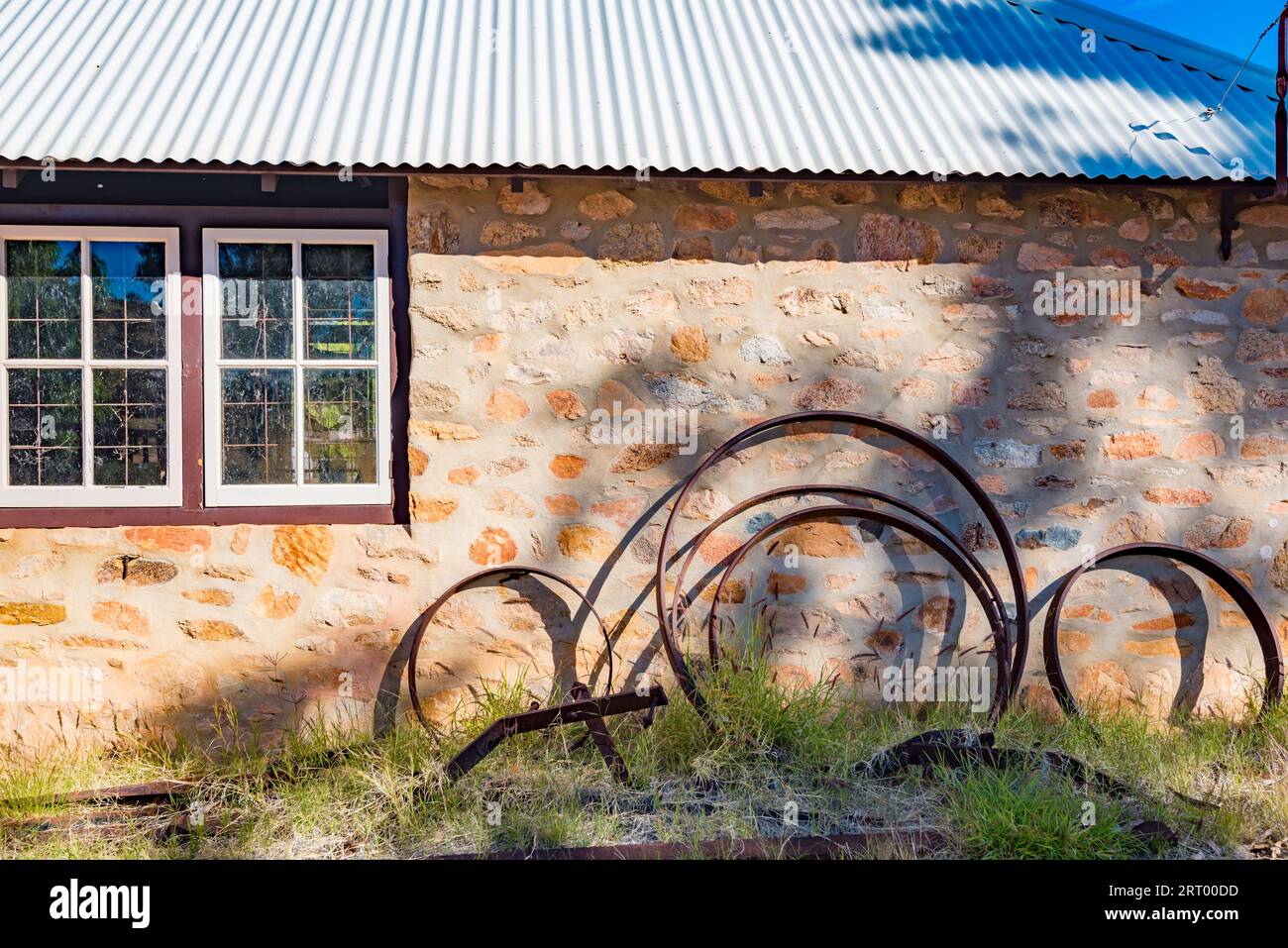 A building at the Overland Telegraph Office near Alice Springs in the ...