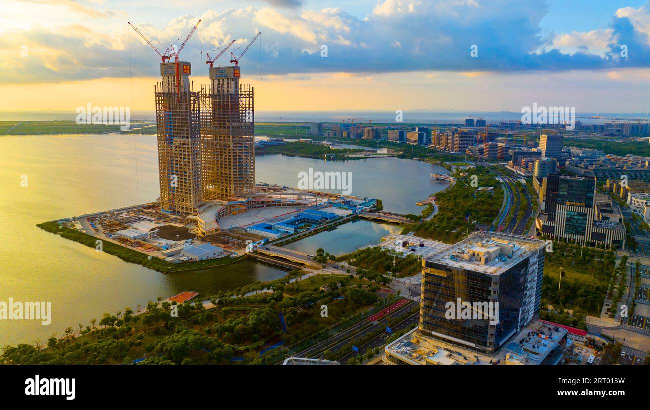 SHANGHAI, CHINA - SEPTEMBER 9, 2023 - A 195-meter-high twin tower ...