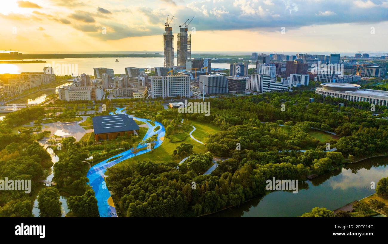 SHANGHAI, CHINA - SEPTEMBER 9, 2023 - A 195-meter-high twin tower ...