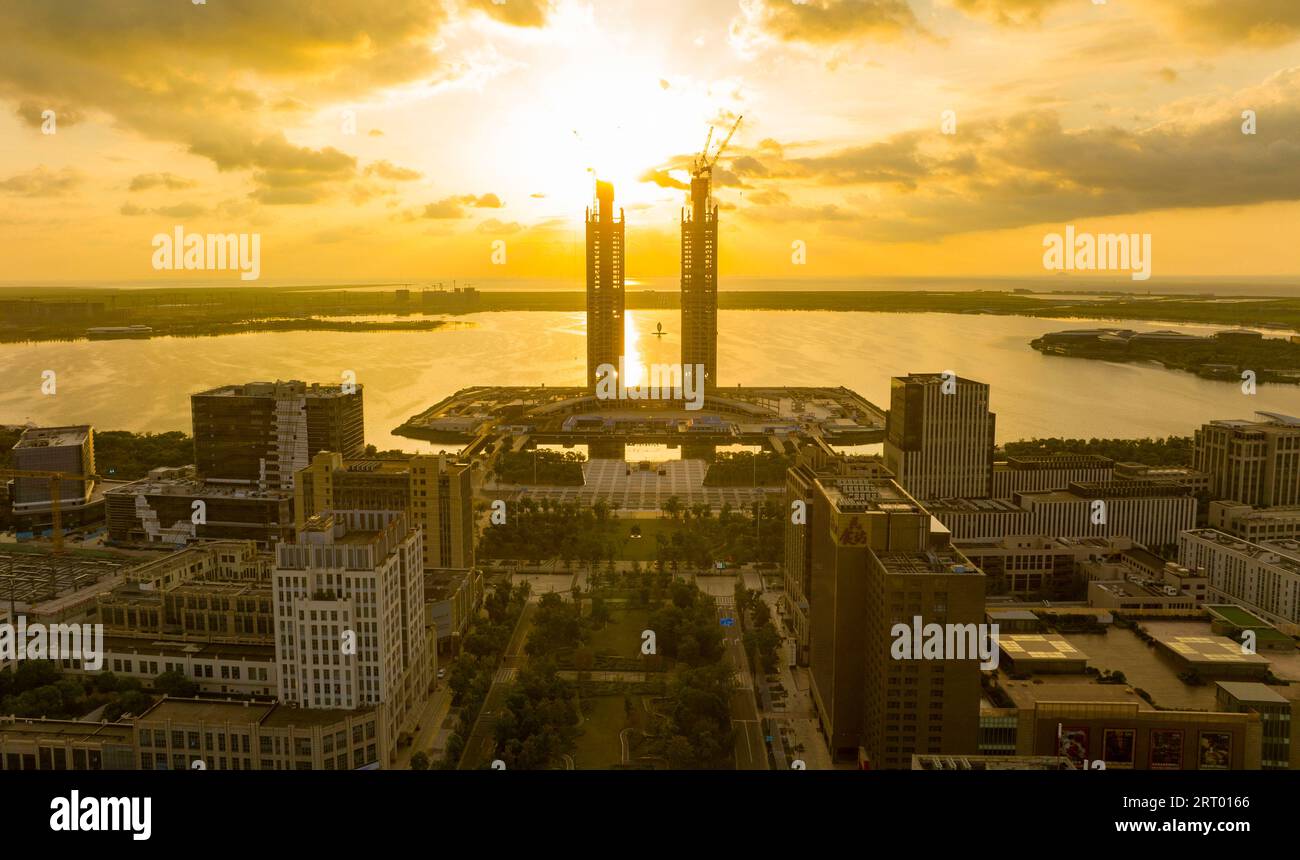 SHANGHAI, CHINA - SEPTEMBER 9, 2023 - A 195-meter-high twin tower ...