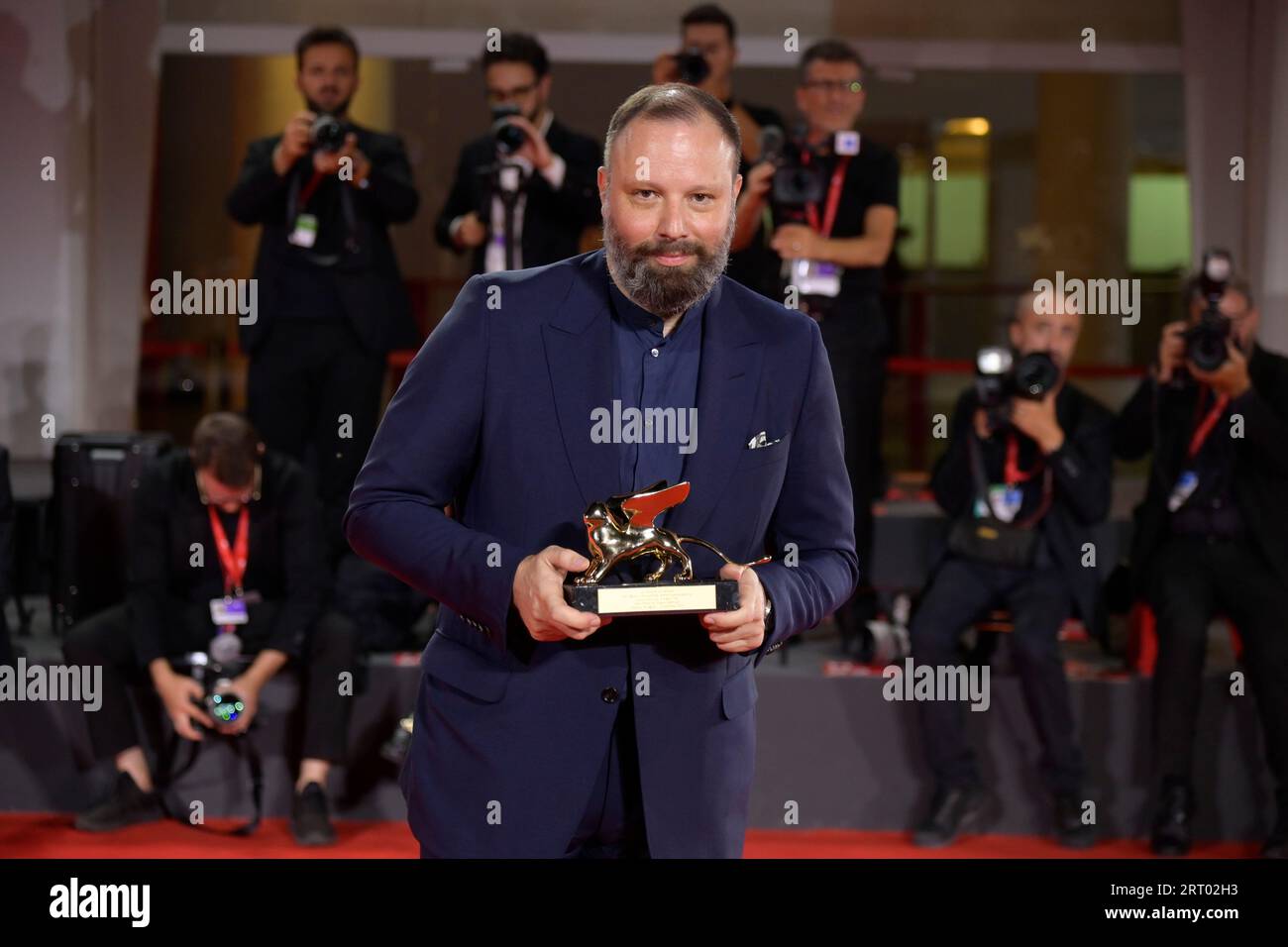 Venice Lido Italy 09th Sep 2023 Yorgos Lanthimos Poses With The