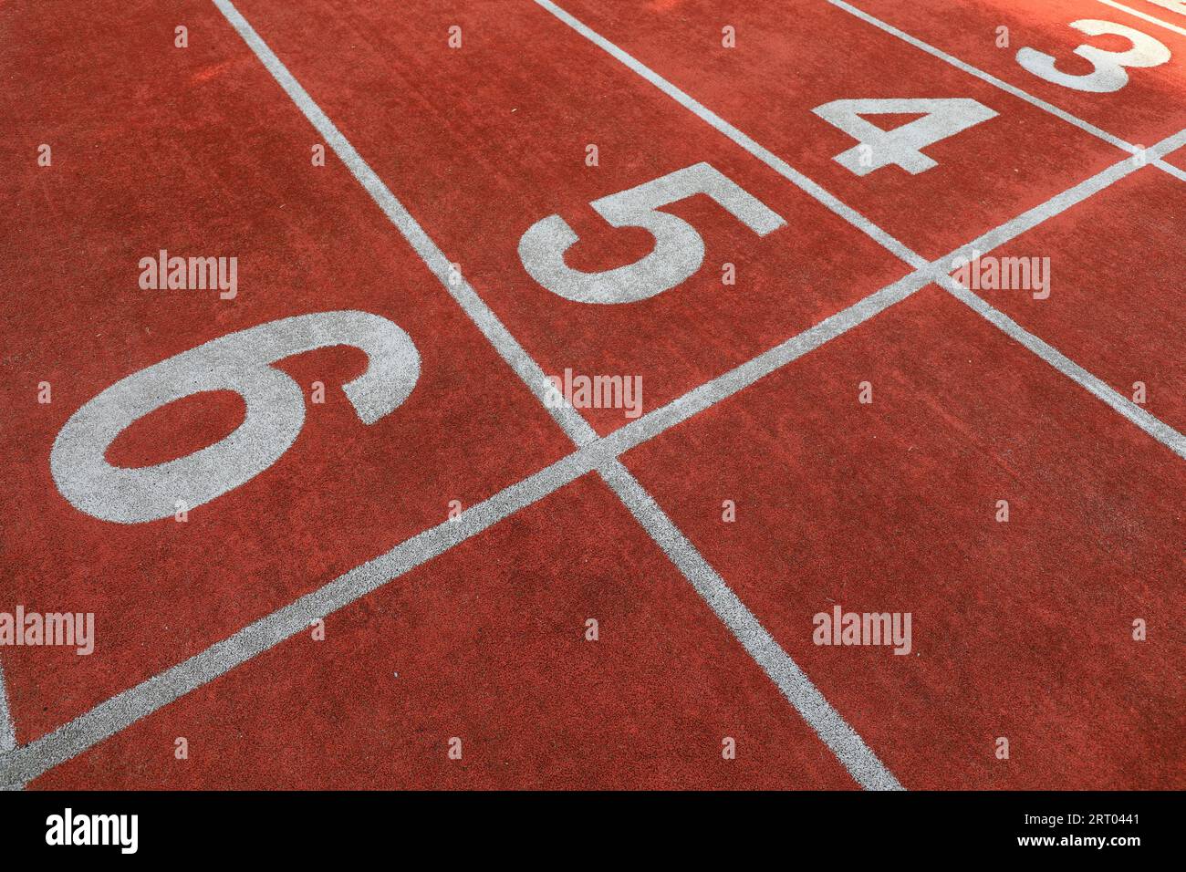 The red plastic track is on the playground Stock Photo - Alamy