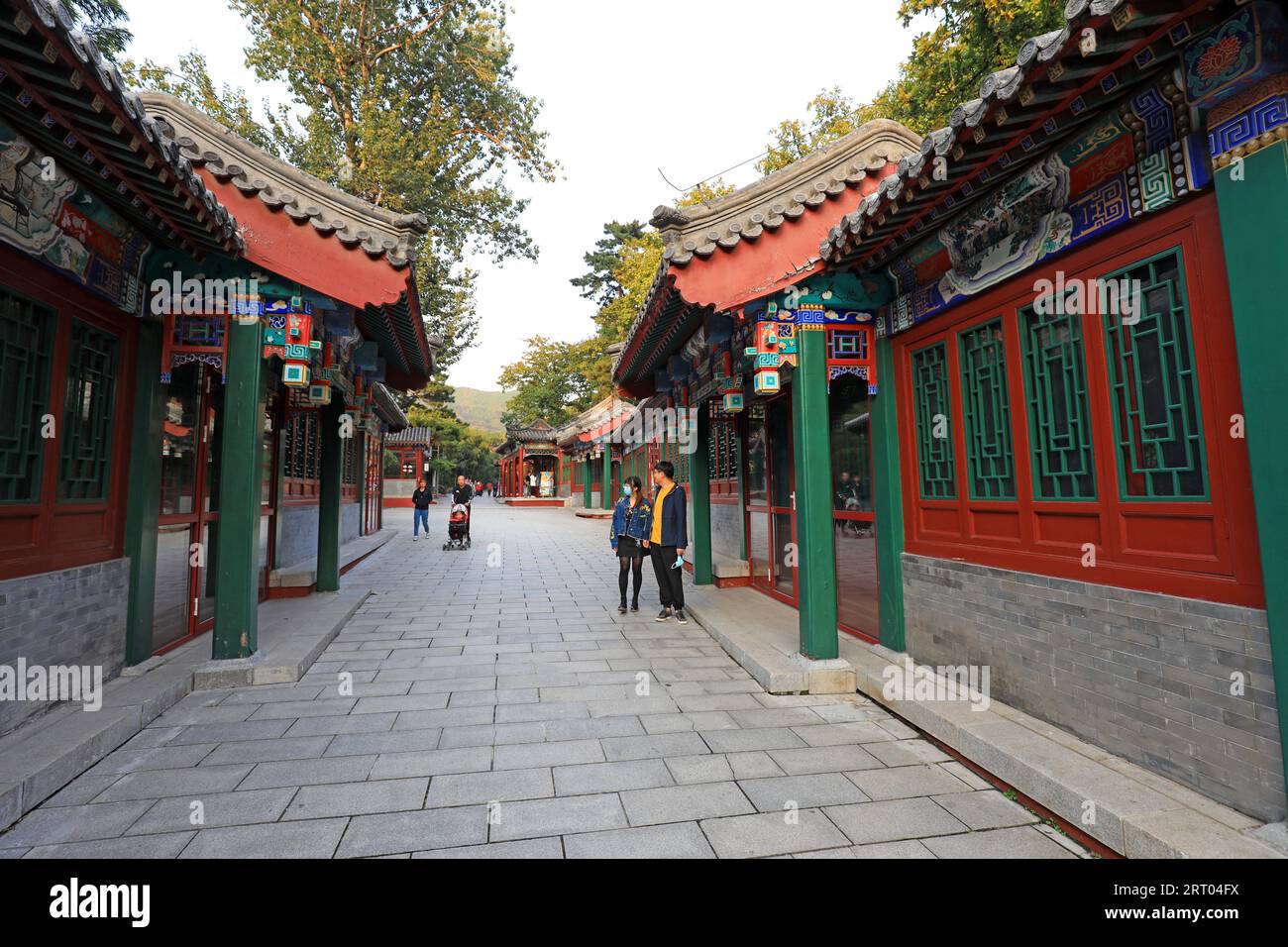 Beijing, China - October 3, 2020: Architectural landscape of Hongluo ...