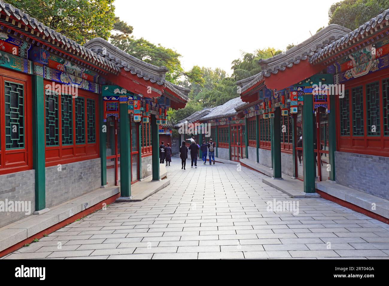Beijing, China - October 3, 2020: Architectural landscape of Hongluo ...