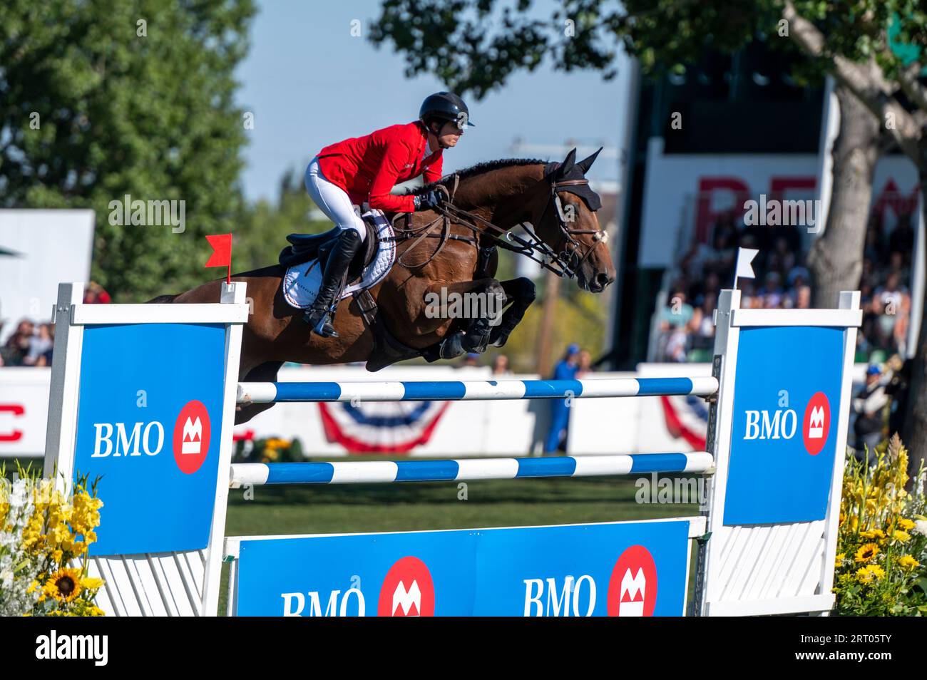 Calgary, Alberta, Canada, 9 September 2023. Kendra Brinkop (GER) riding ...