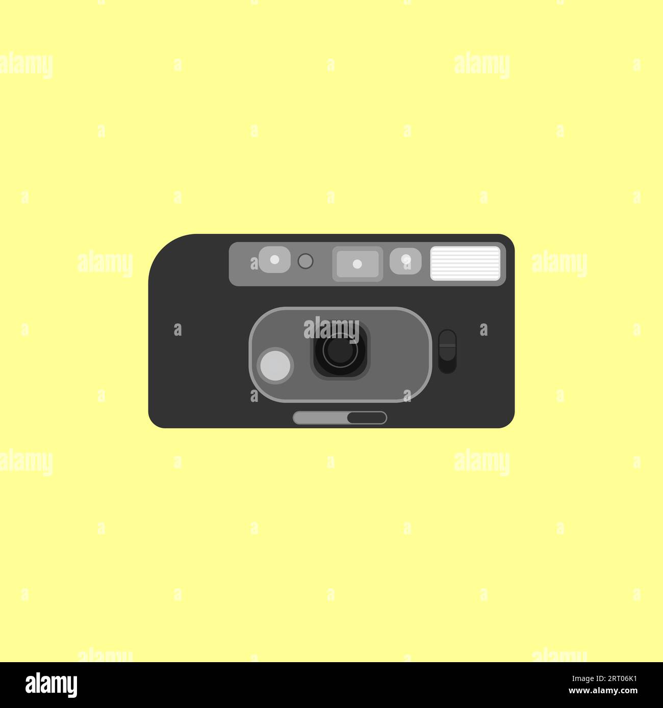 A point-and-shoot camera, also known as a compact camera in vector ...