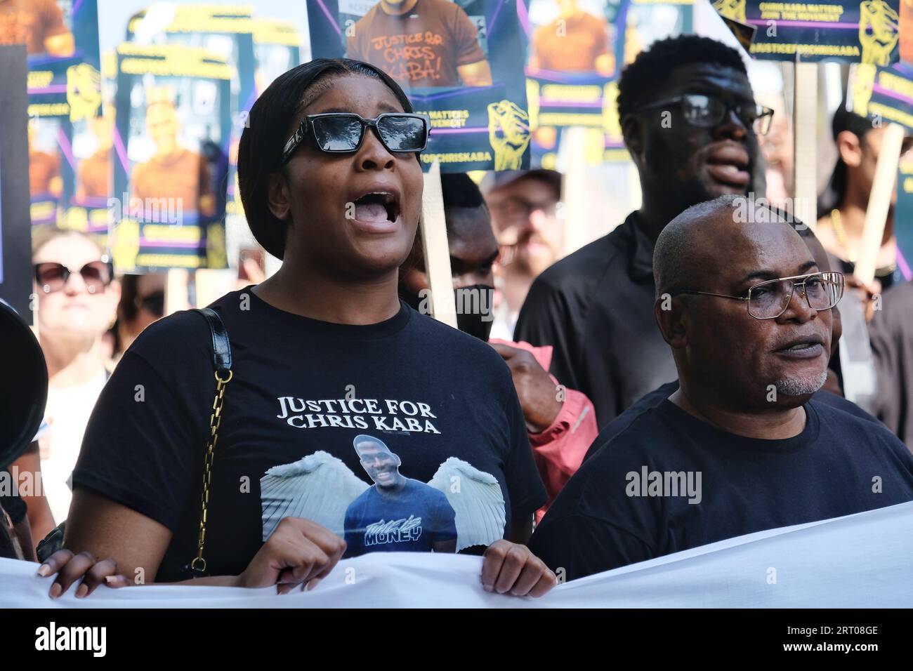 London, UK. 9th September, 2023. Chris Kaba's family and friends were ...