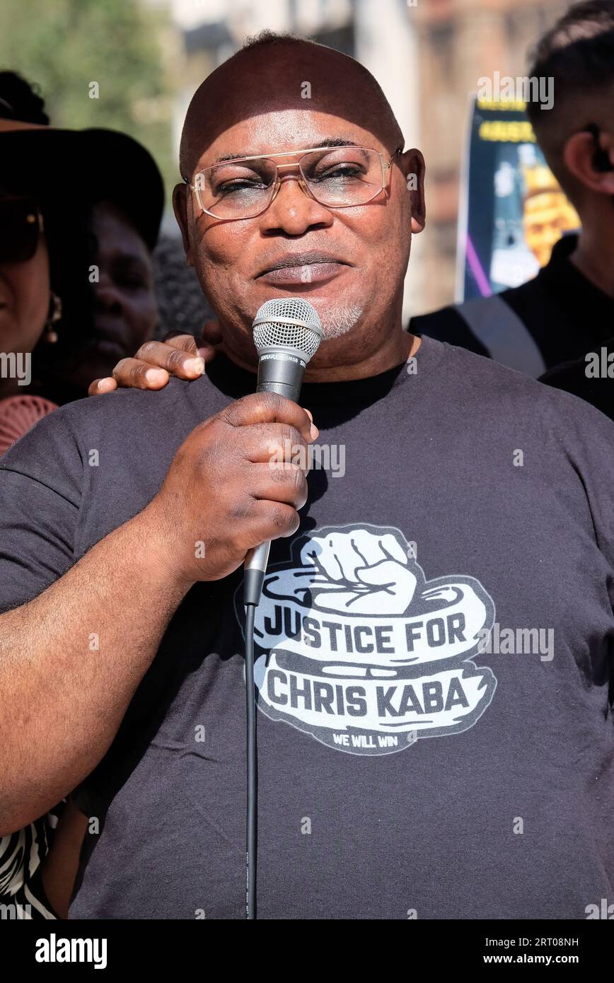 London, UK. 9th September, 2023. Chris Kaba's family and friends were ...