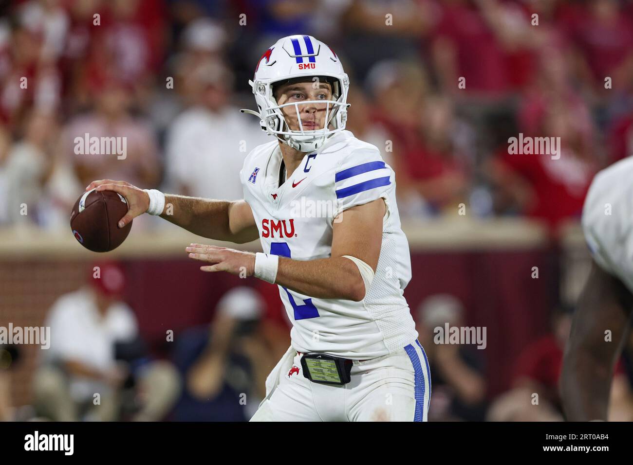 NORMAN, OK - SEPTEMBER 09: Southern Methodist Mustangs quarterback ...