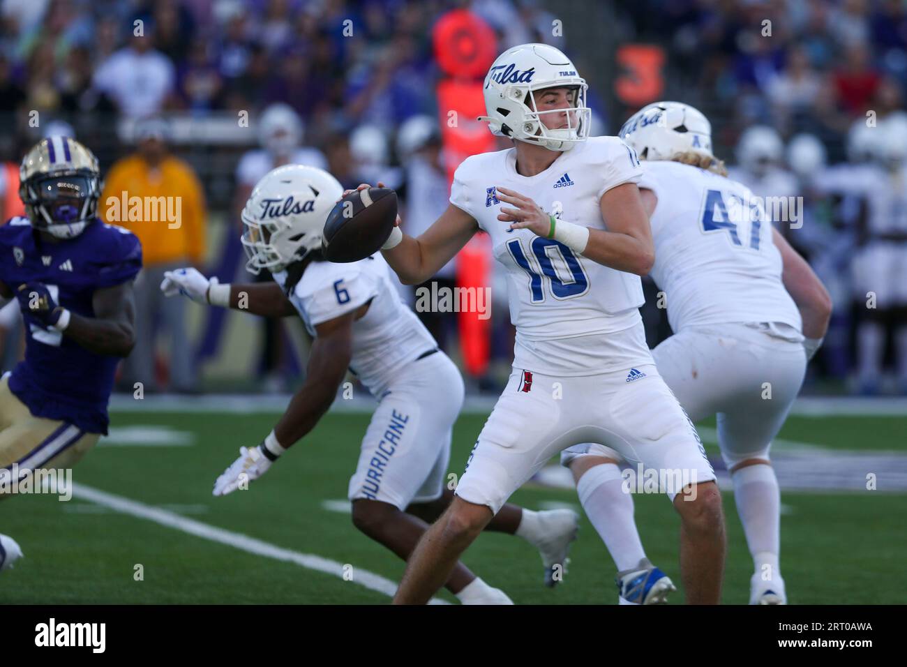SEATTLE, WA - SEPTEMBER 09: Tulsa (#10) QB Roman Fuller during a ...