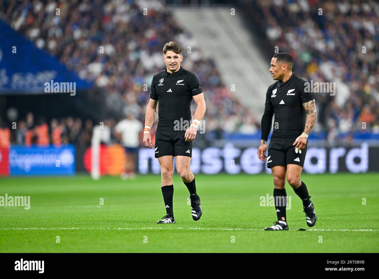Paris, France. 08th Sep, 2023. Beauden Barrett and Aaron Smith during ...