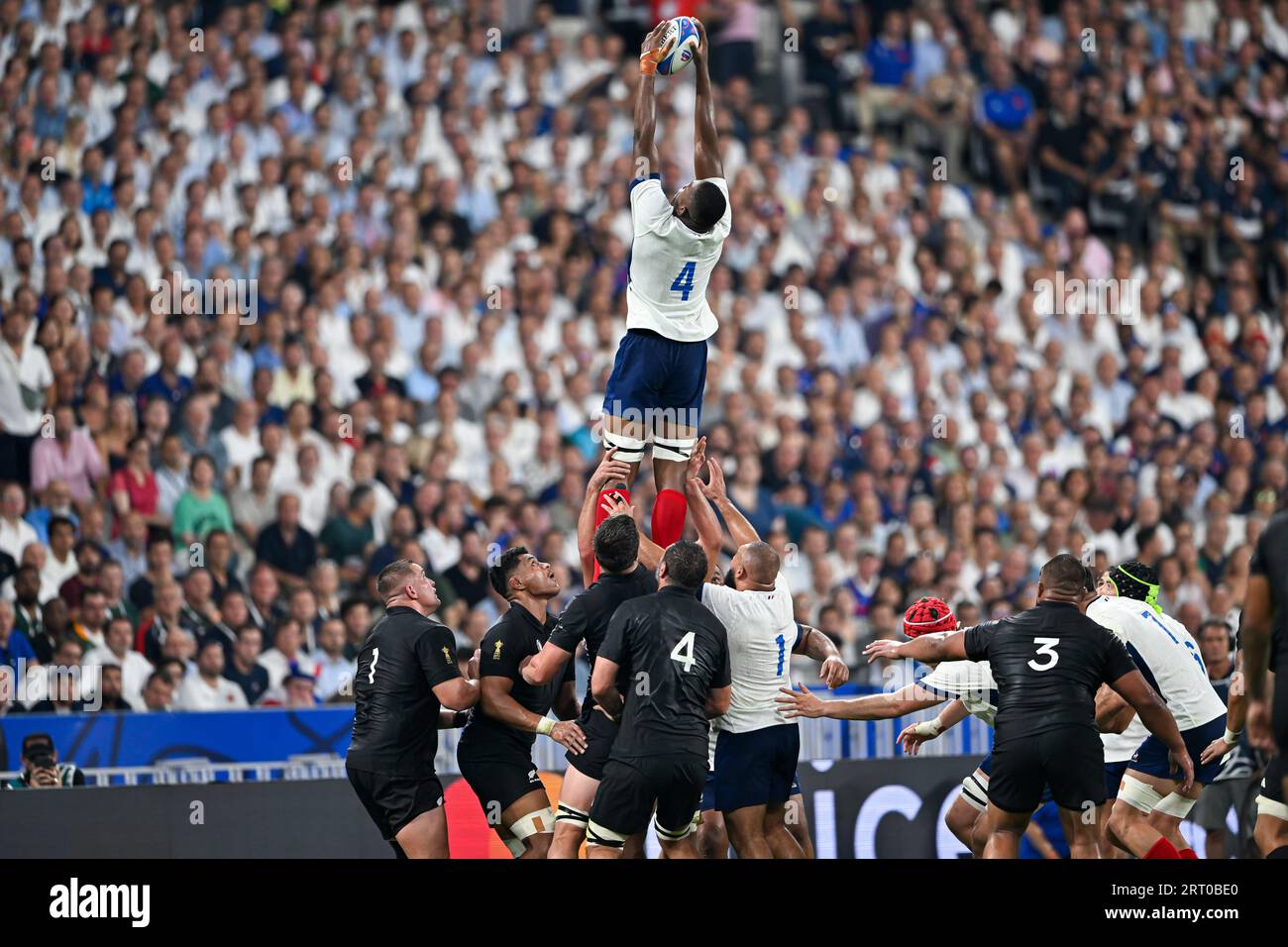 Paris, France. 08th Sep, 2023. Cameron Woki during a touch the Rugby ...
