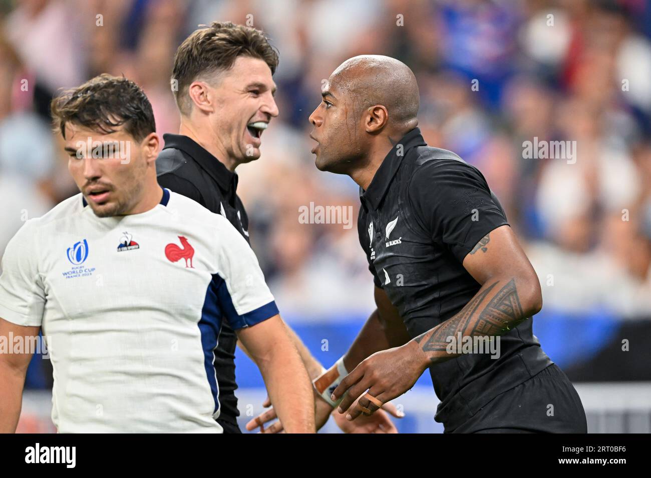 Paris, France. 08th Sep, 2023. Mark Telea, Beauden Barrett and Antoine ...