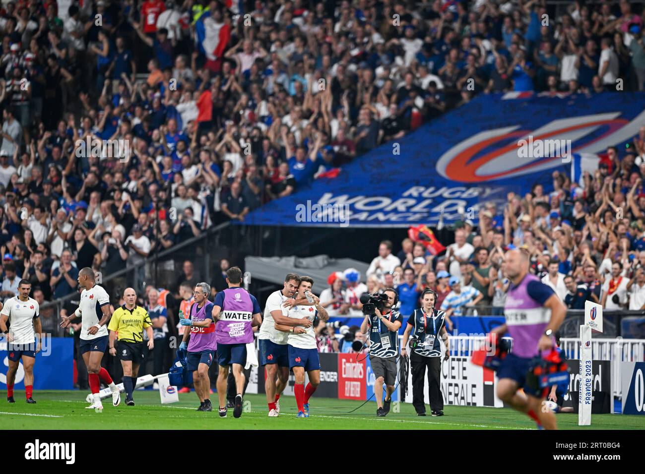 Paris, France. 08th Sep, 2023. Crowd illustration (French fans and ...