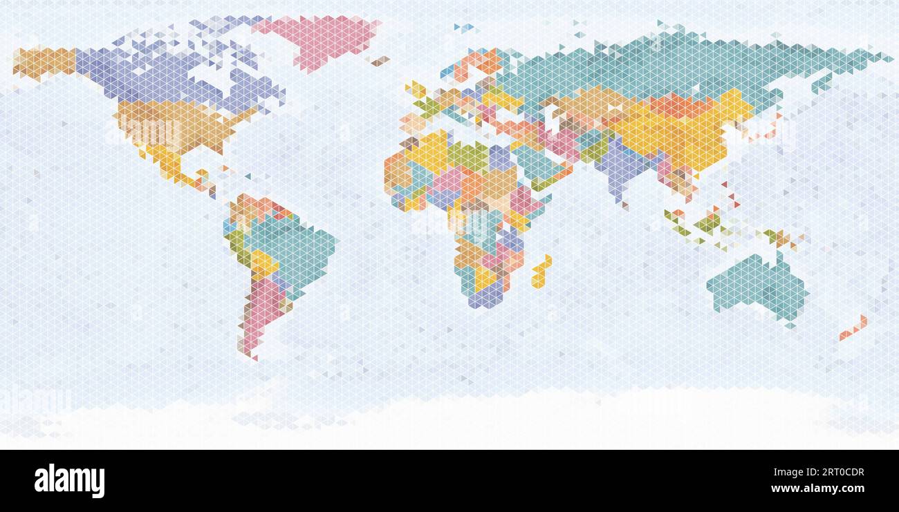 World Map From Triangles Infographic Element Vector Stock Vector Image ...