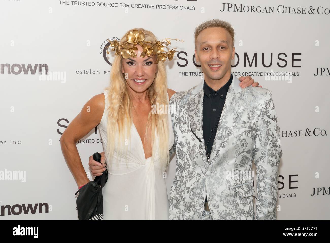 Luciana Pampalone and Devon Watley attends the SohoMuse Latin Ignition ...