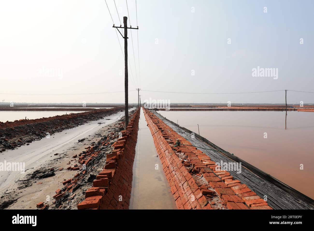 Crystal pool scenery in a salt field, North China Stock Photo - Alamy