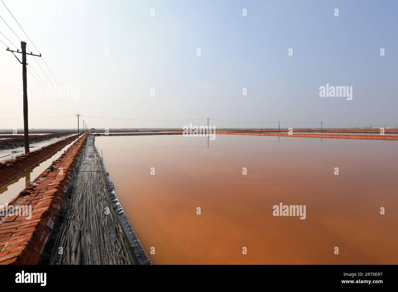 Crystal pool scenery in a salt field, North China Stock Photo - Alamy