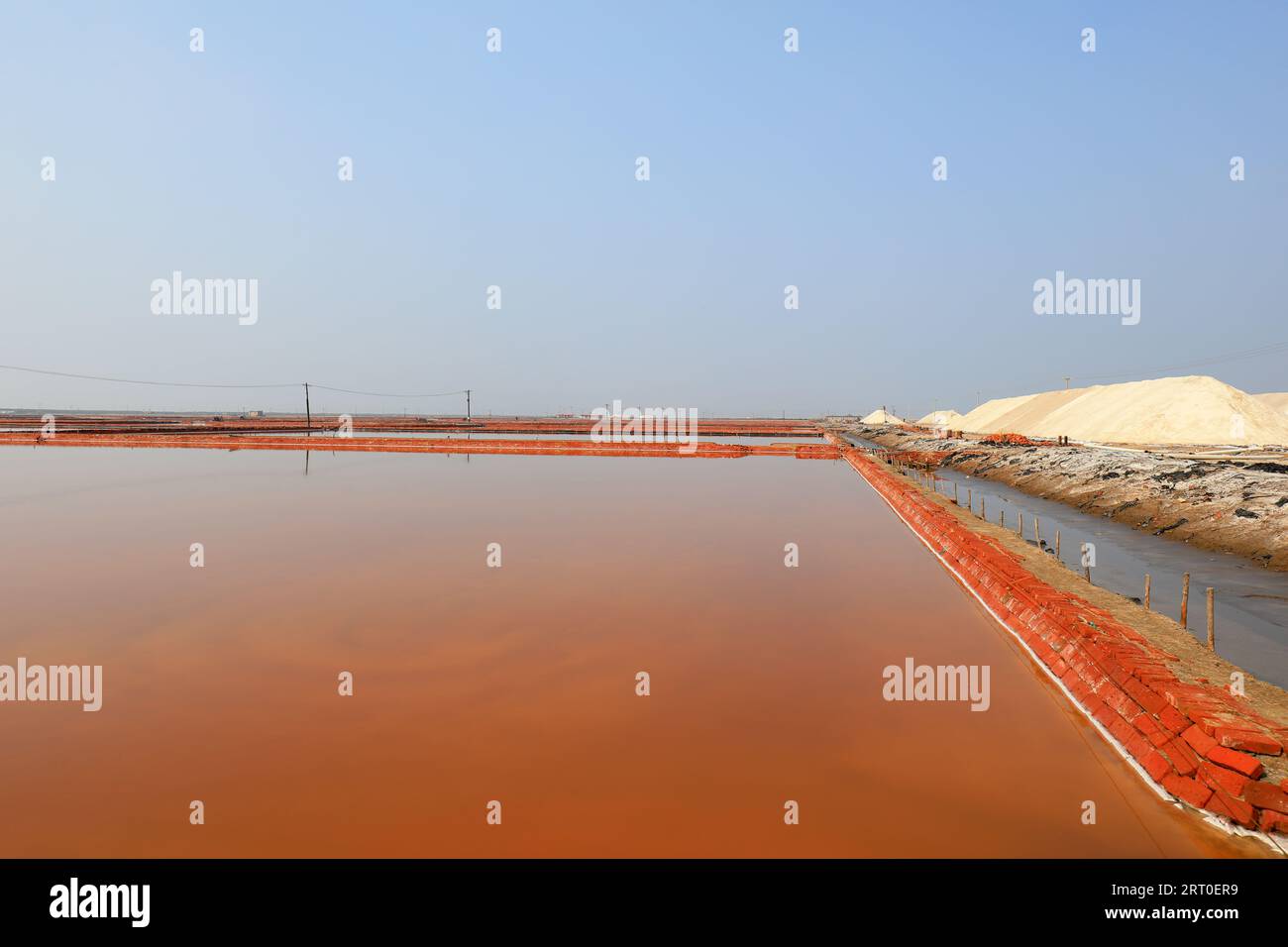 Crystal pool scenery in a salt field, North China Stock Photo - Alamy
