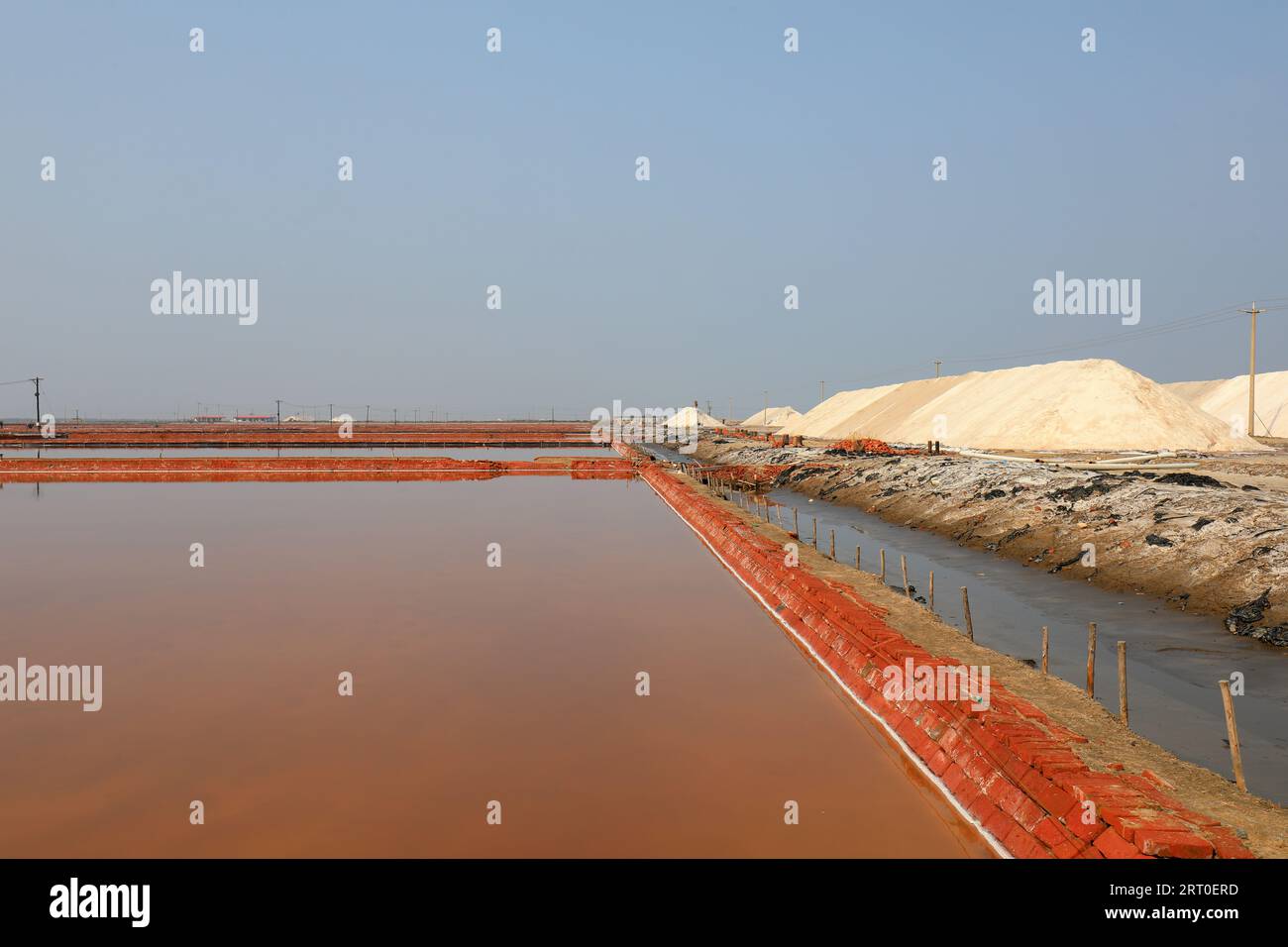 Crystal pool scenery in a salt field, North China Stock Photo - Alamy