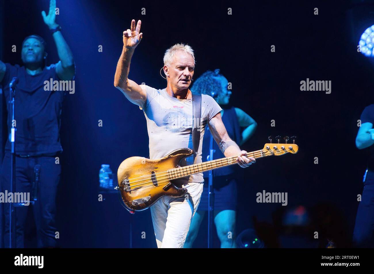 Sting performs during the "My Songs" tour on Friday, Sept. 8, 2023, at ...