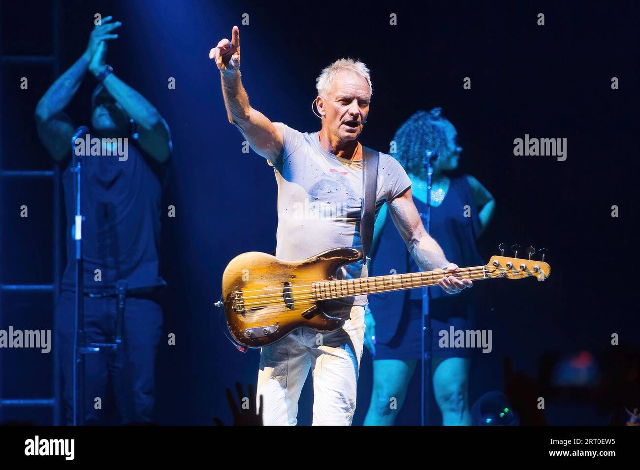 Sting performs during the "My Songs" tour on Friday, Sept. 8, 2023, at ...