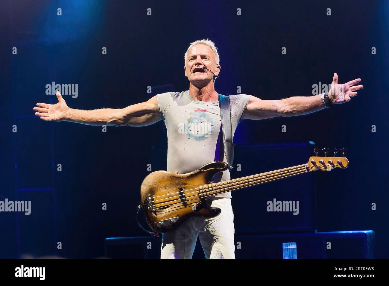 Sting performs during the "My Songs" tour on Friday, Sept. 8, 2023, at ...
