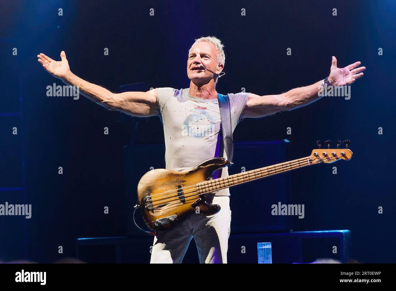 Sting performs during the "My Songs" tour on Friday, Sept. 8, 2023, at ...