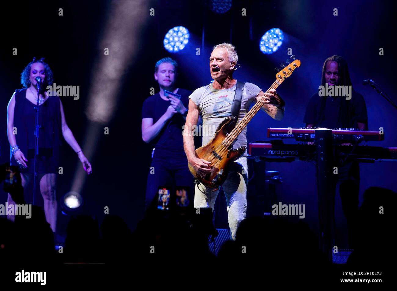 Sting performs during the "My Songs" tour on Friday, Sept. 8, 2023, at ...