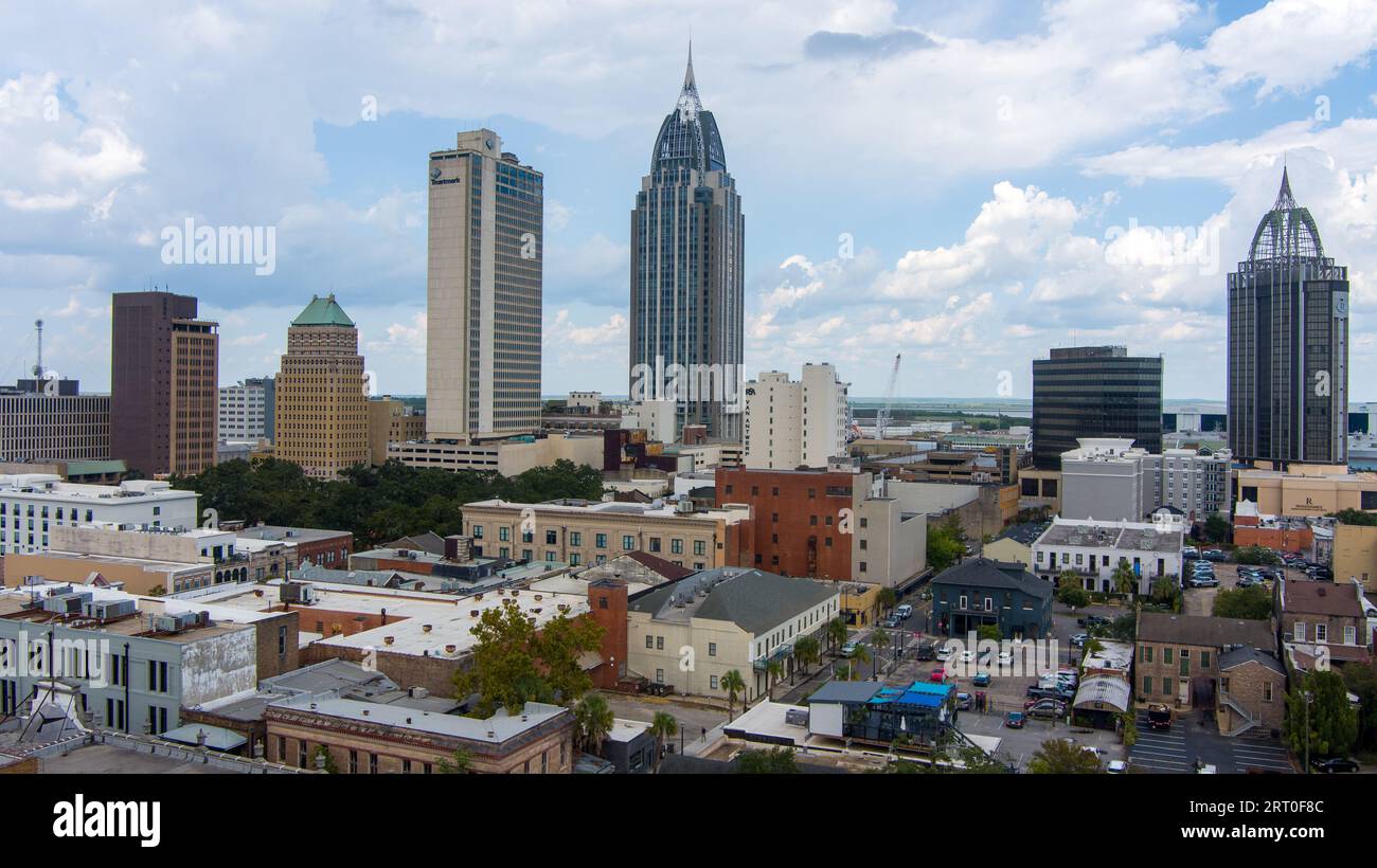 Downtown mobile alabama al drone hi-res stock photography and images ...