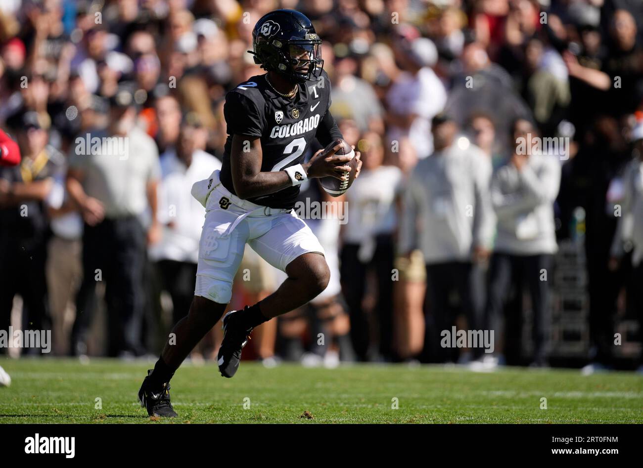 Colorado quarterback Shedeur Sanders (2) in the first half of an NCAA ...