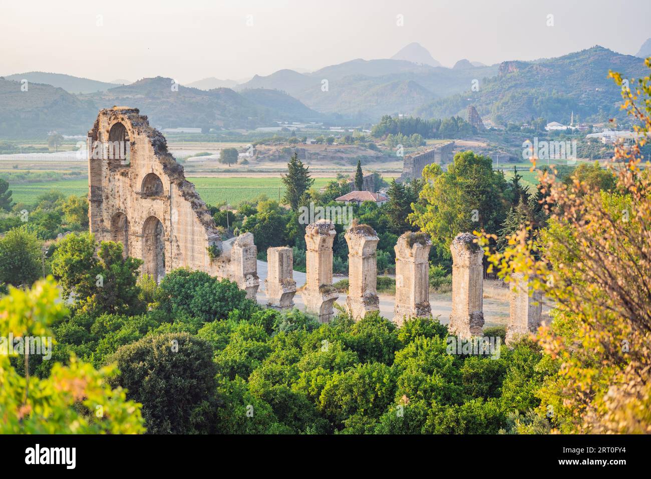 Aspendos Ancient City. Aspendos acropolis city ruins, cisterns ...