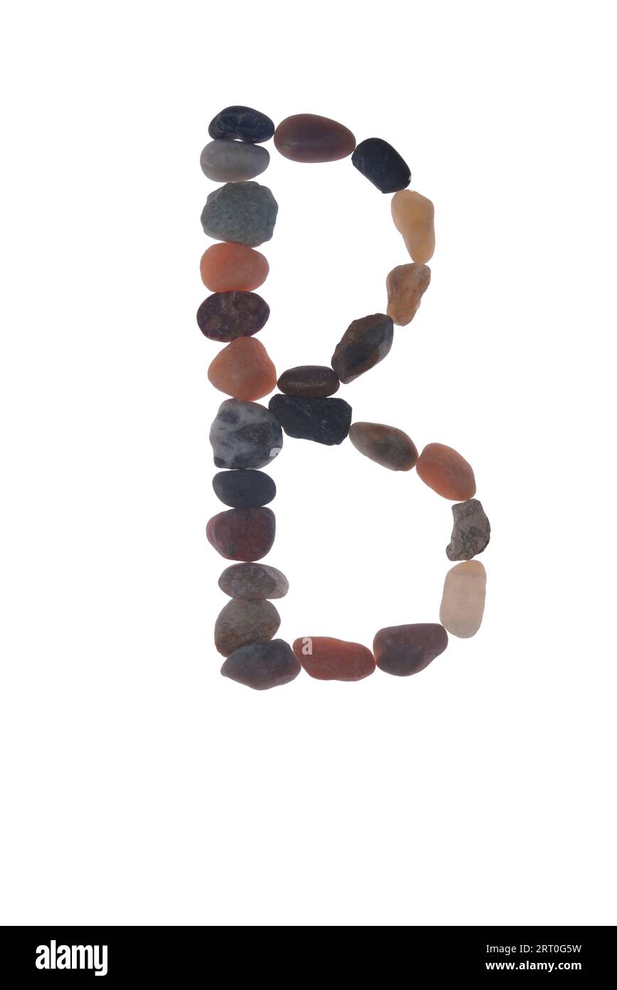 Number 1 handcrafted using small stones or pebbles, single object ...