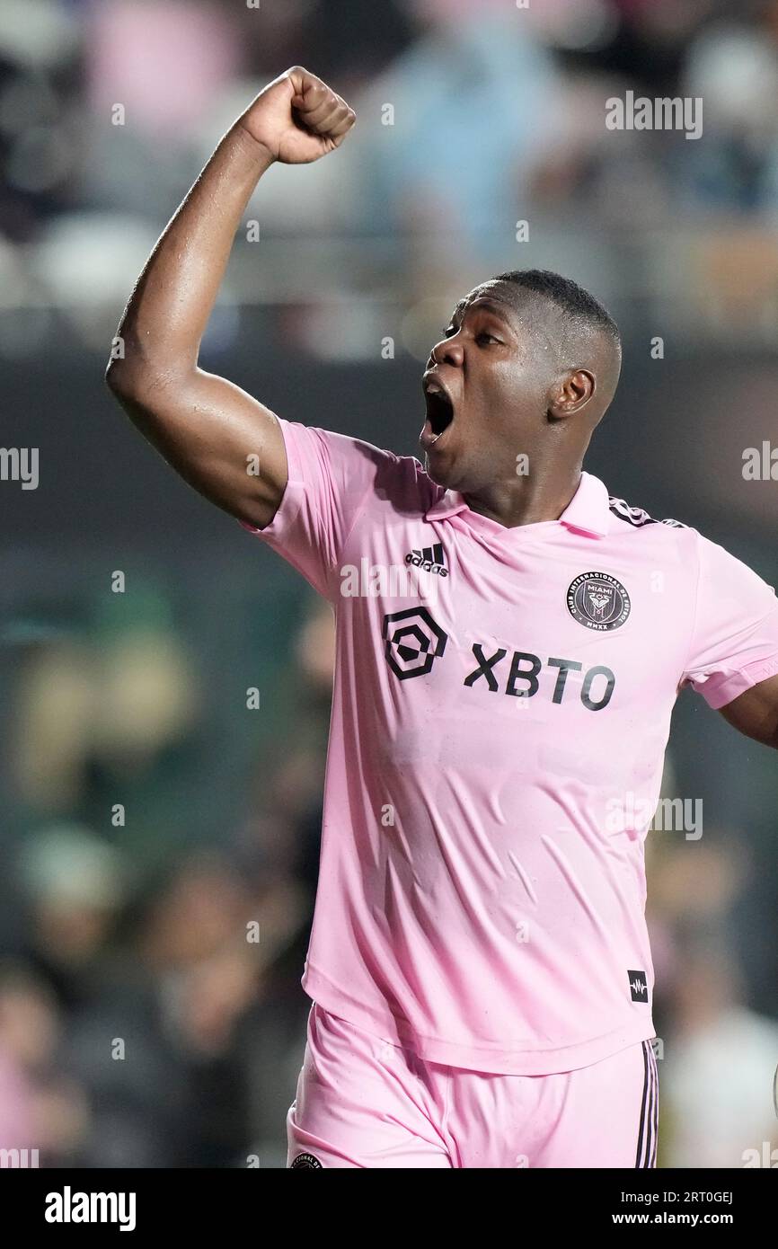 Inter Miami defender Kamal Miller celebrates after Miami beat Sporting ...