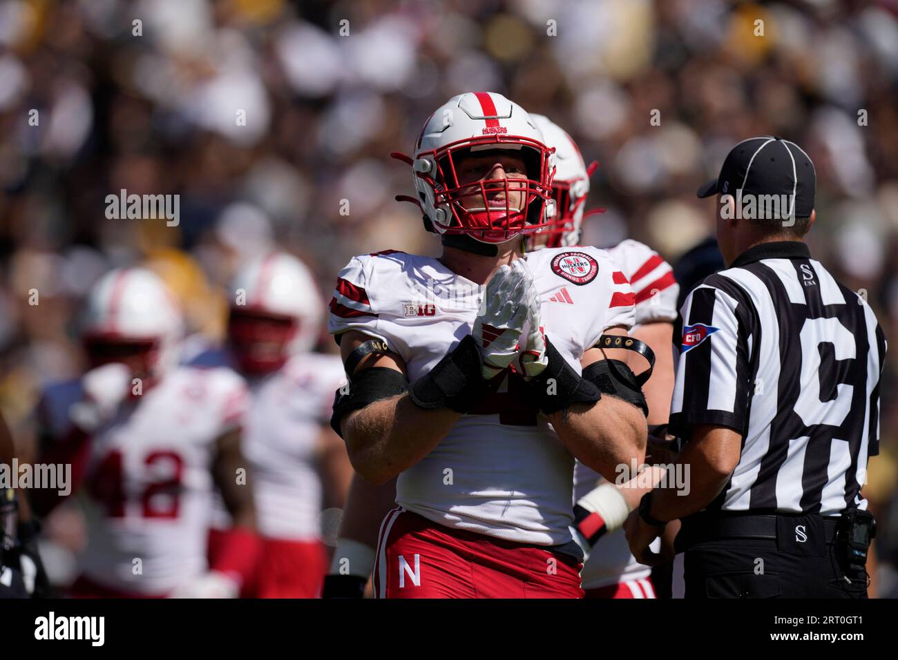 Nebraska linebacker Luke Reimer (4) in the second half of an NCAA ...