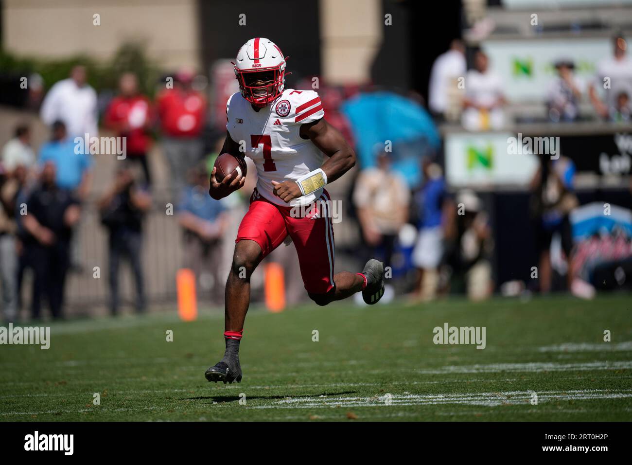 Nebraska quarterback Jeff Sims (7) in the second half of an NCAA ...