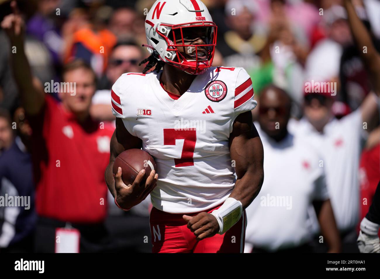 Nebraska quarterback Jeff Sims (7) in the second half of an NCAA ...