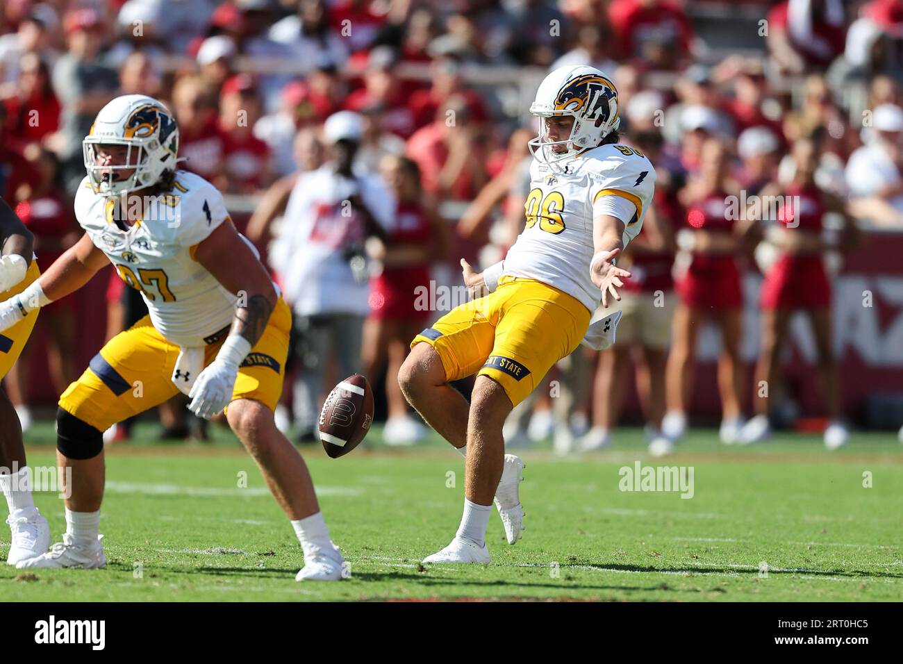 September 9, 2023: Josh Smith #96 Golden Flashes punter prepares to put ...
